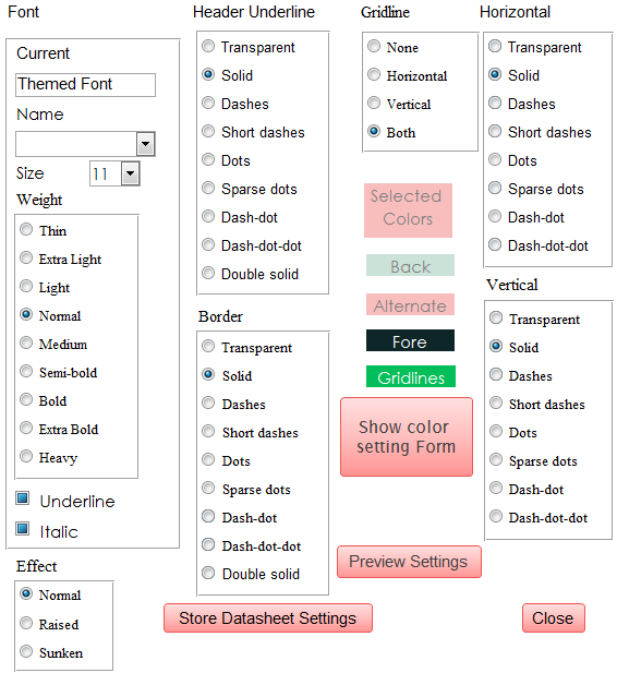 Try Access Theme settings
