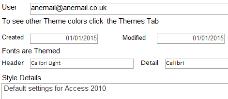 Try Access Theme settings